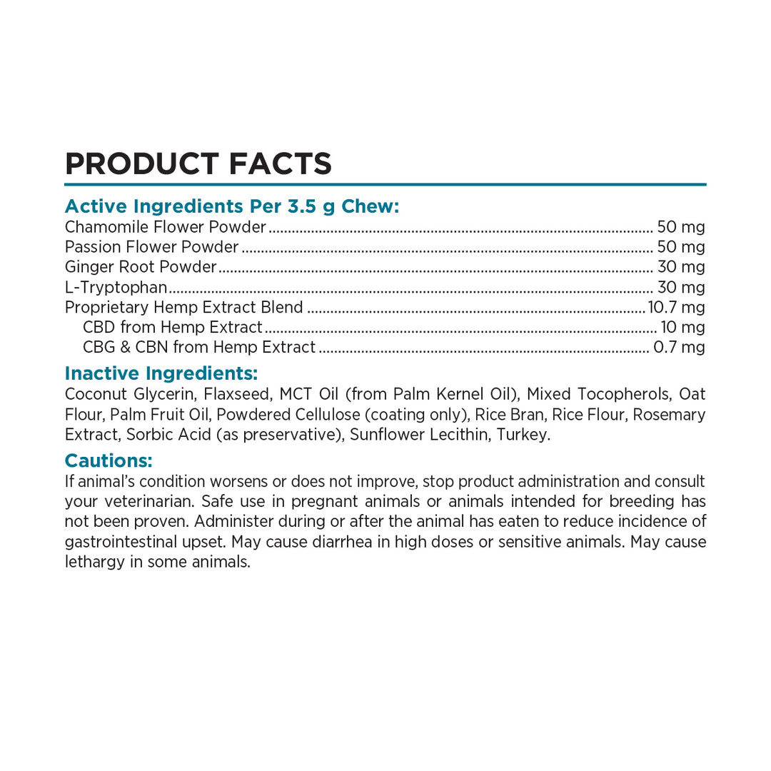 Broad Spectrum CBD Dog Calming Chews