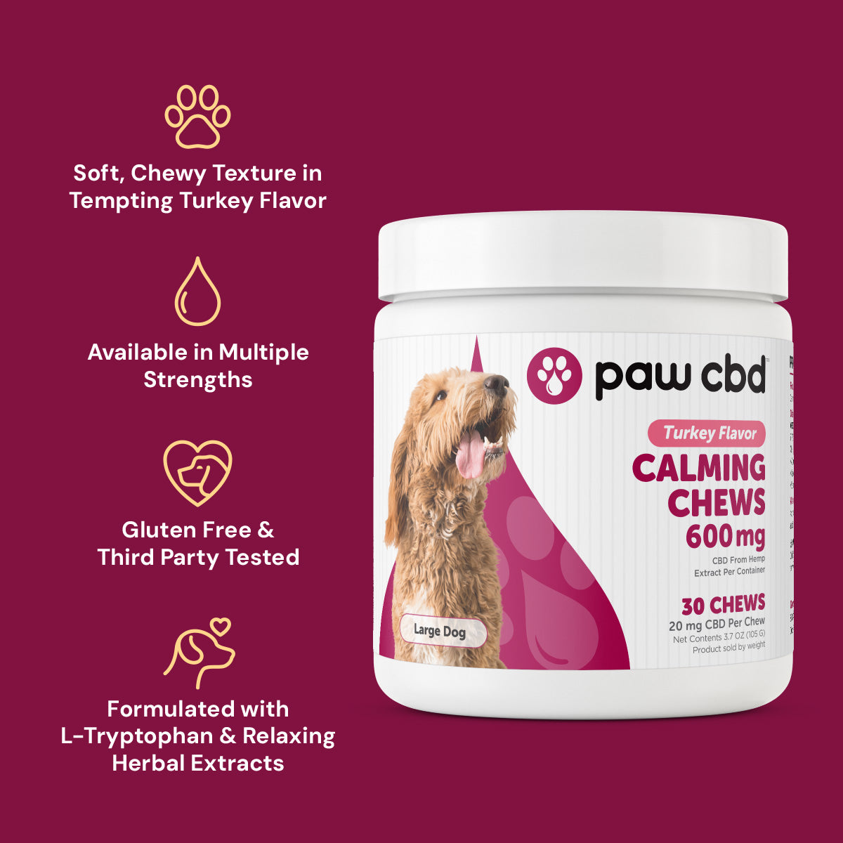 Broad Spectrum CBD Dog Calming Chews